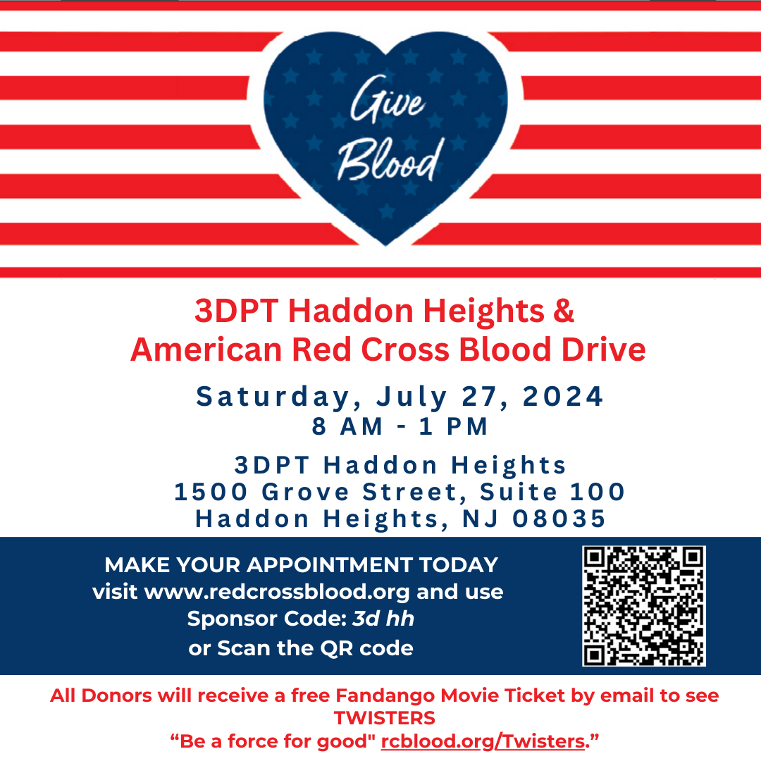 American Red Cross Blood Drive @ 3DPT Haddon Heights