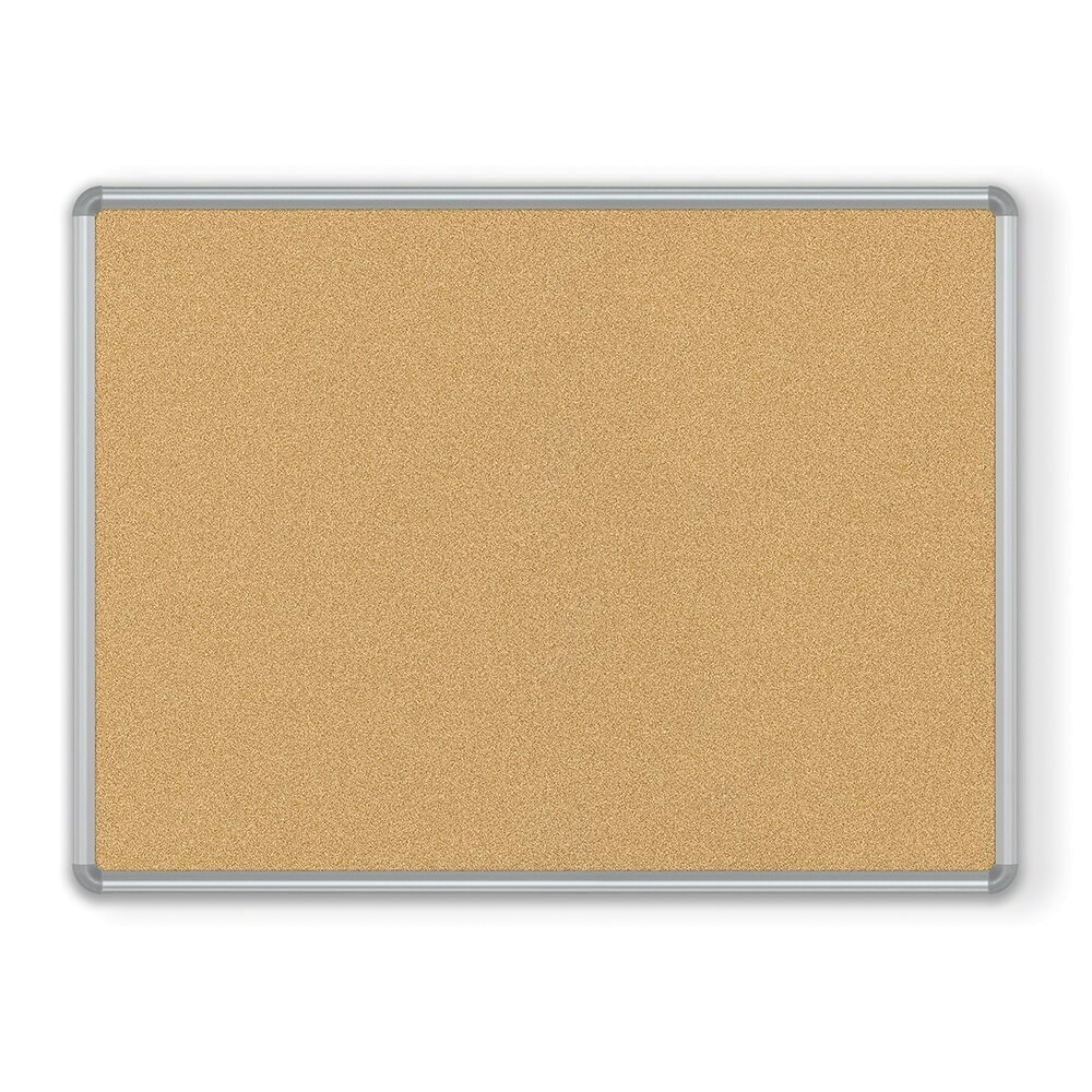 Natural Cork Tackboard with Standard Aluminum Framing - All Dry Erase
