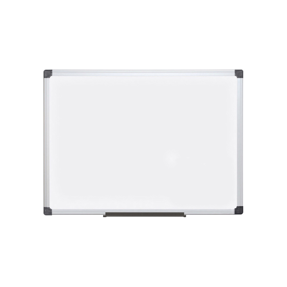 Porcelain Steel Plain Whiteboard with Deluxe Aluminum Trim - All Dry Erase