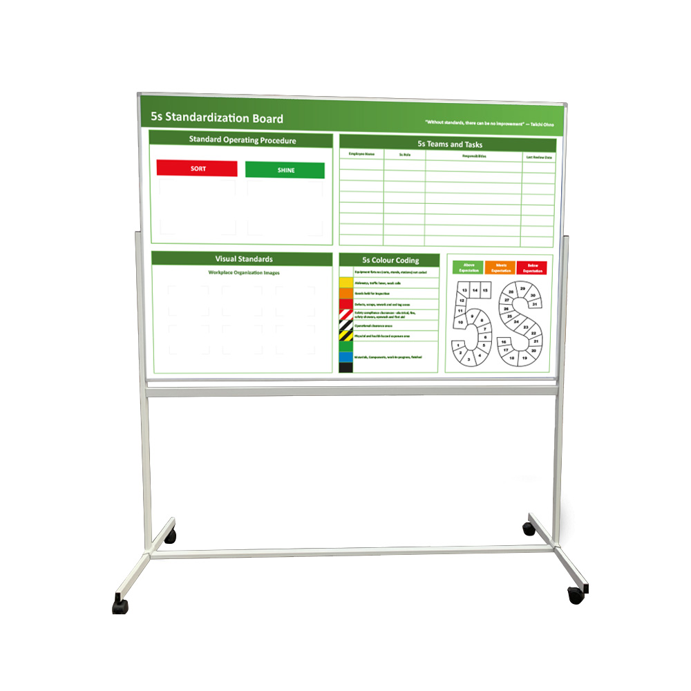 Huddle Board Rotating 3 or 4 Sided Whiteboard - All Dry Erase