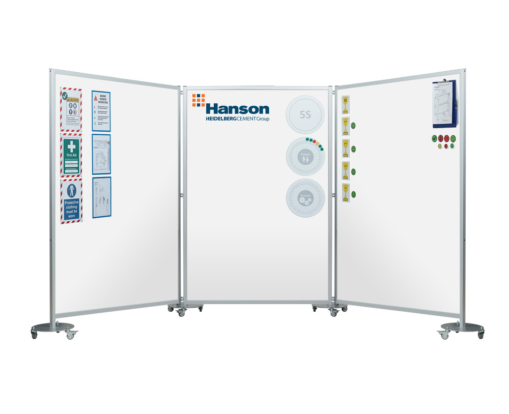 Mobile Magnetic Whiteboard Cube - All Dry Erase