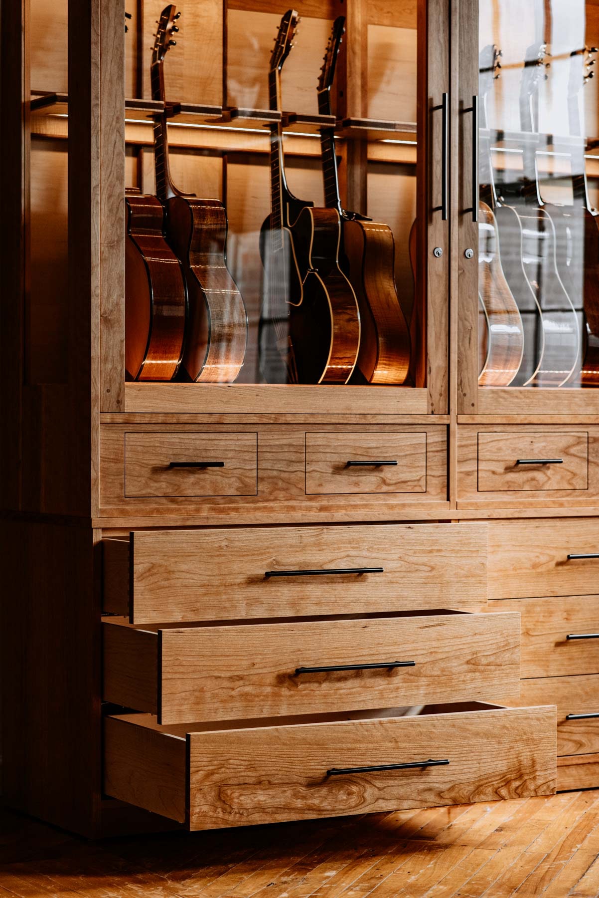 Our Flagship Guitar Display Case - American Music Furniture