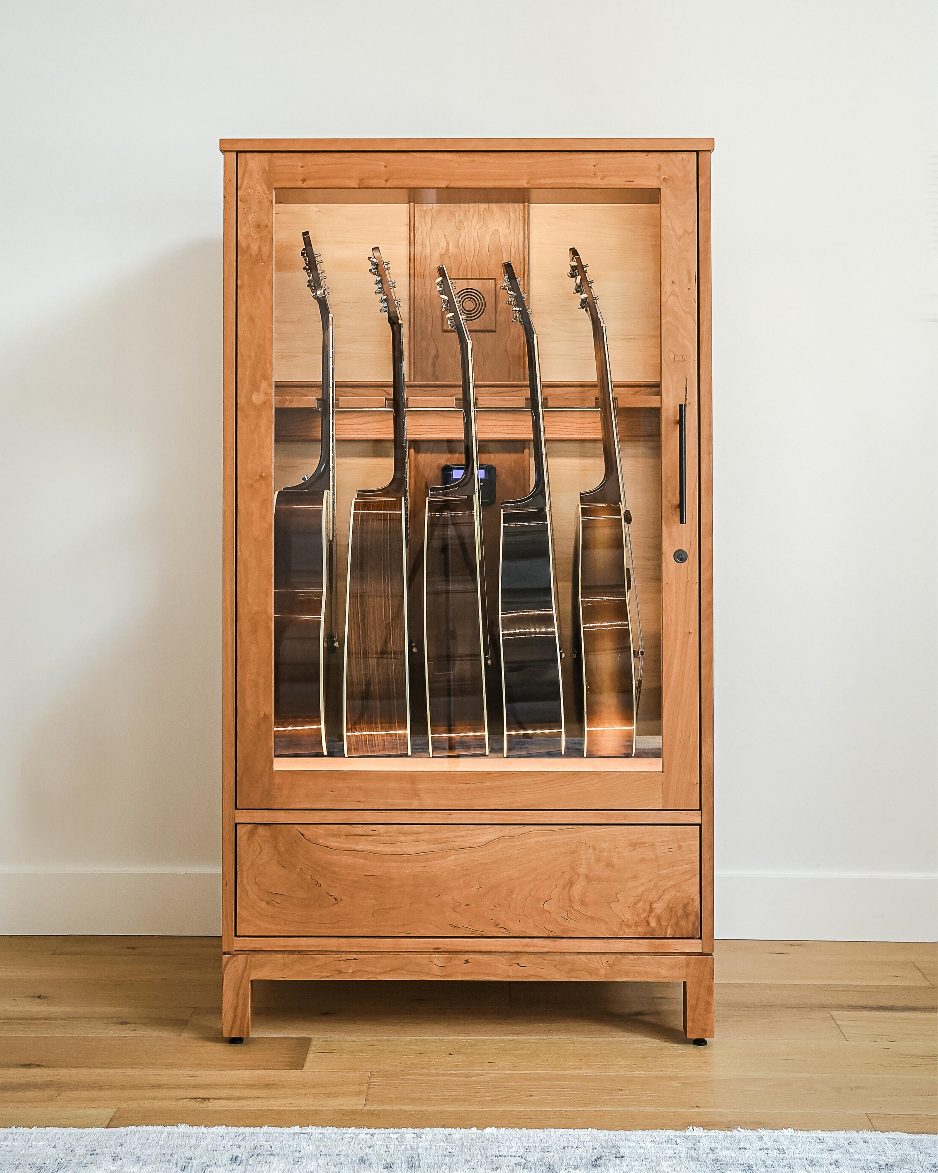Small Guitar Habitat® Humidified Guitar Storage Cabinet